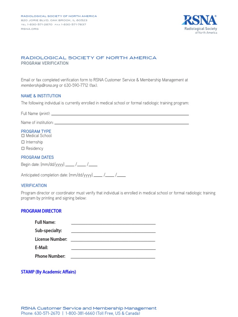 Program Verification Form | PDF