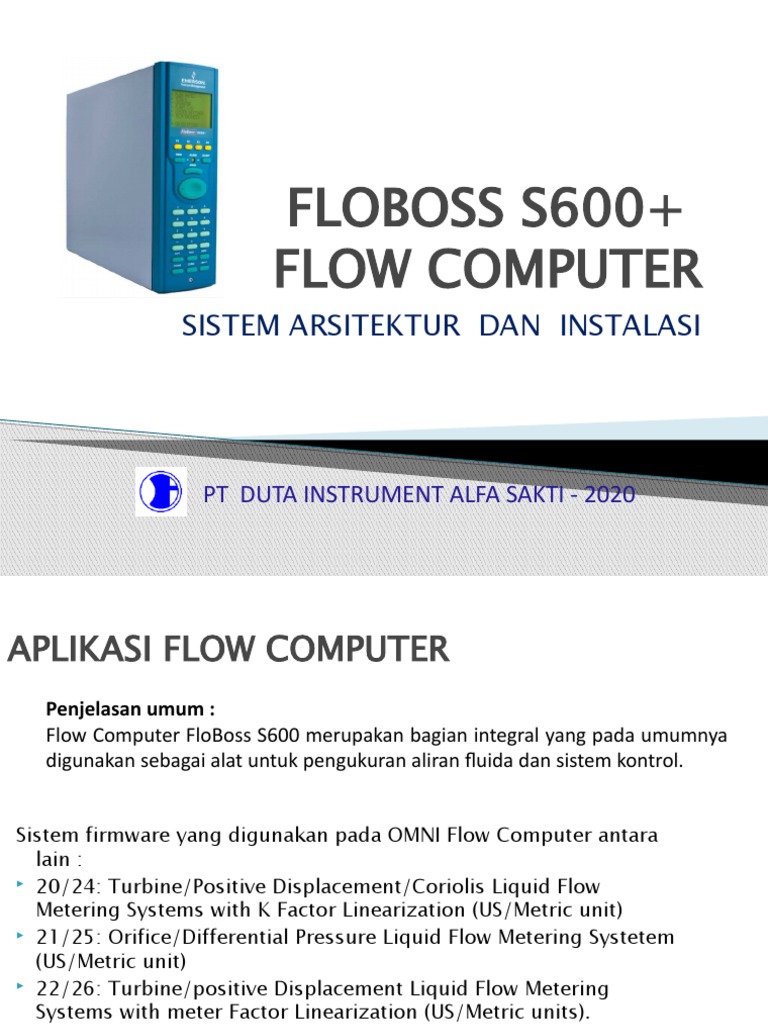 Floboss S600+ Flow Computer: Sistem Arsitektur Dan Instalasi | PDF | Programmable Logic ...