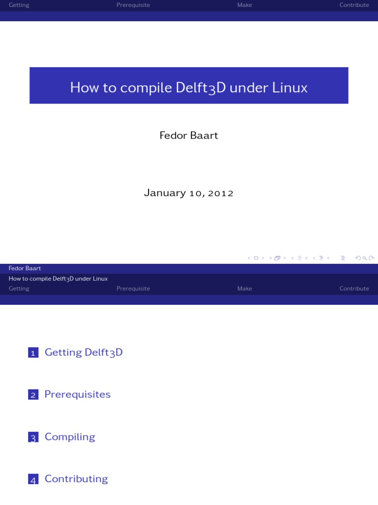 How To Compile Delft3D Under Linux PresentationSlides - Upload | PDF | Linux | Source Code