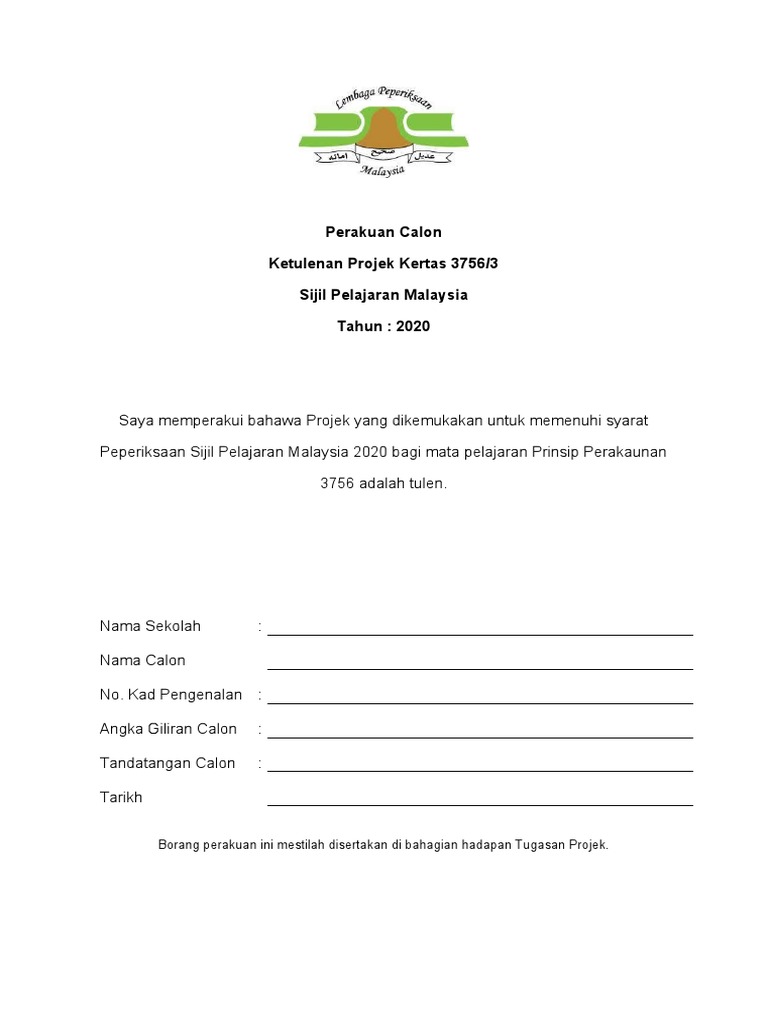 Perakuan Calon | PDF