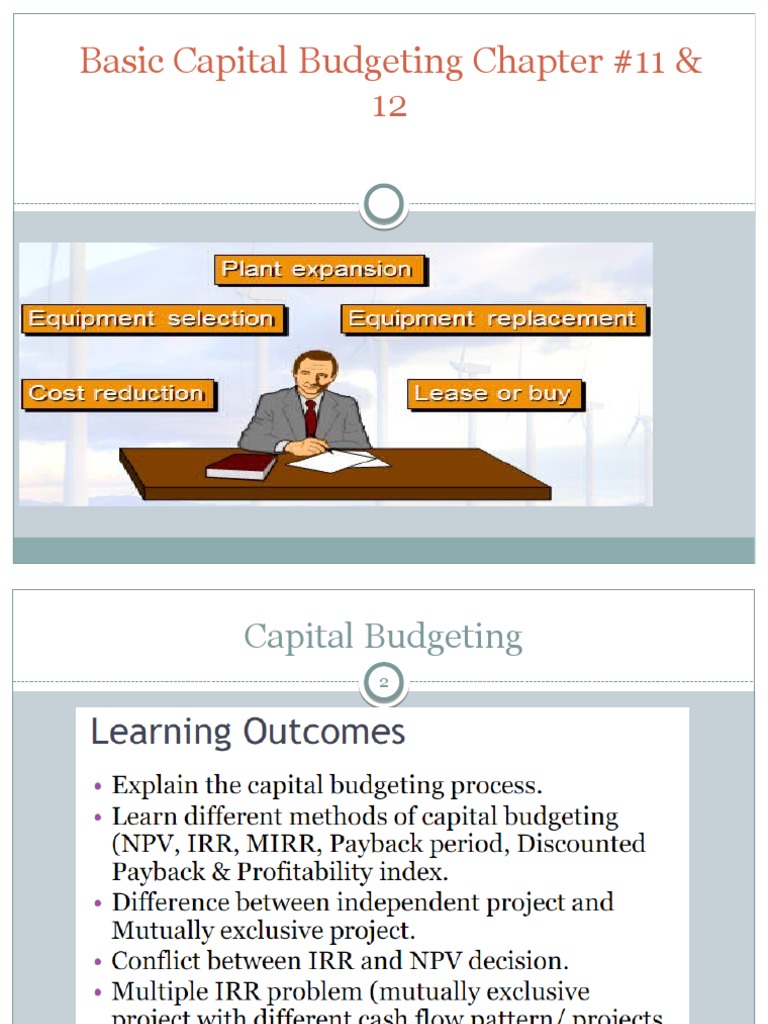 Basic Capital Budgeting Chapter #11 & 12 | PDF | Net Present Value ...