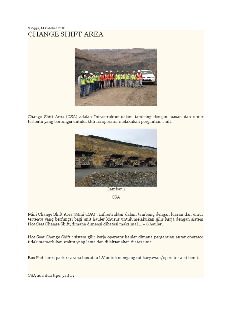 Change Shift Area | PDF