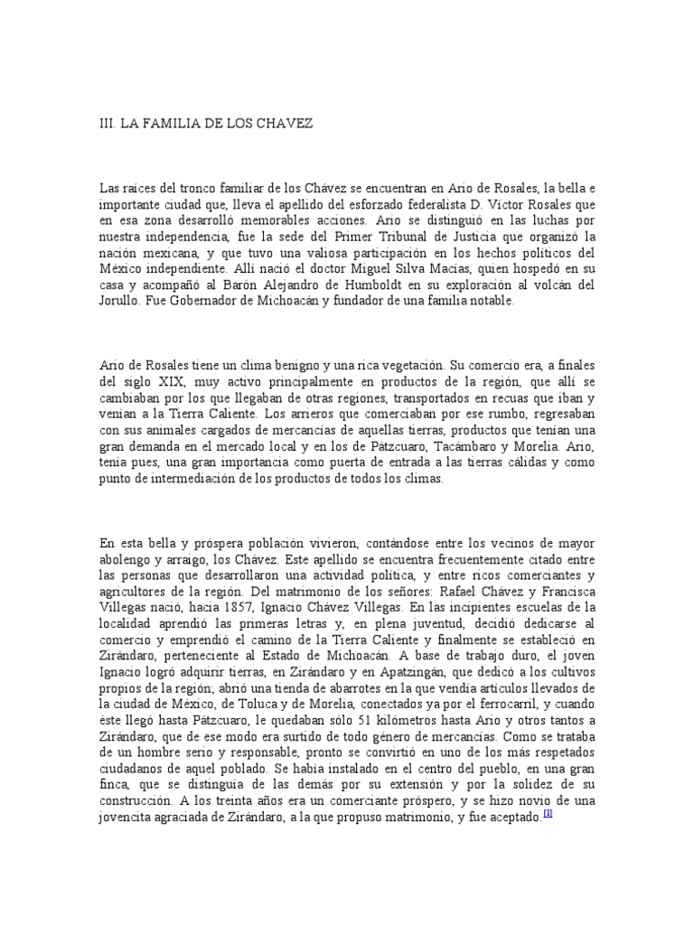 III La Familia de Los Chavez | PDF | México