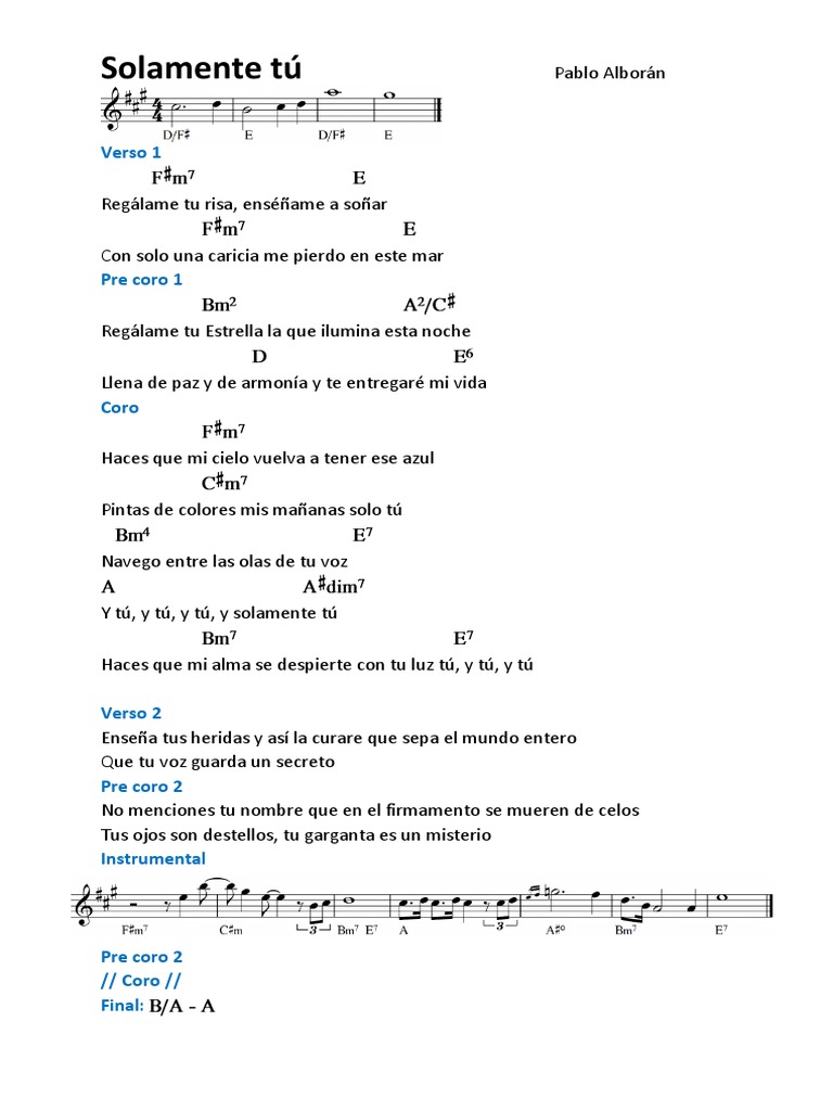 Solamente Tú - A | PDF
