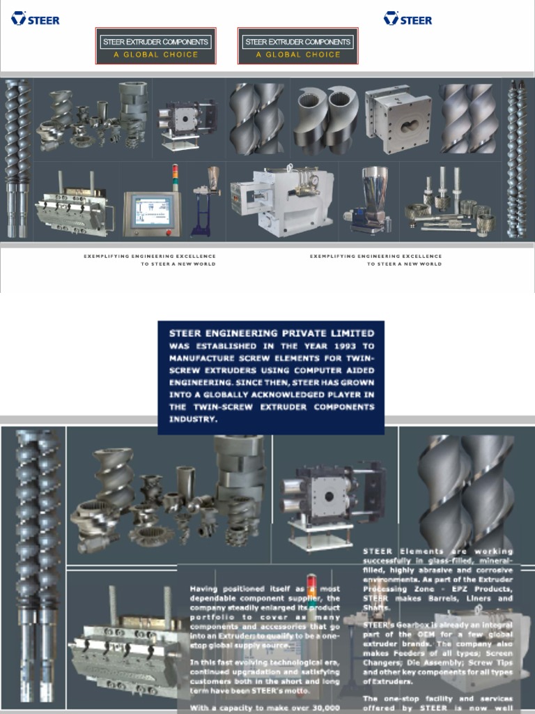 Steer Engineering Extruder Components | PDF | Extrusion | Automation