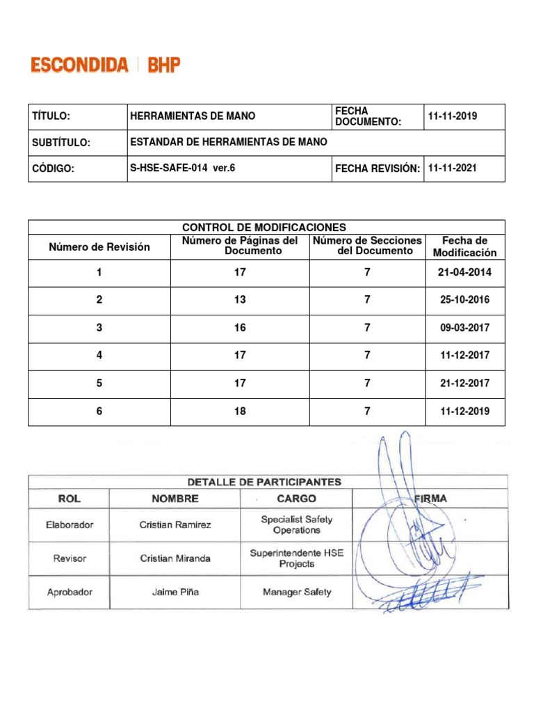 MEL Estandar Herramienta de Manos | PDF | Herramientas | Cuchillo
