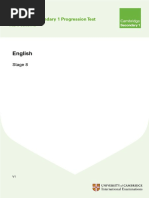 Progression Test Stage 8 English 1st 2025 P2 | PDF | Punctuation ...