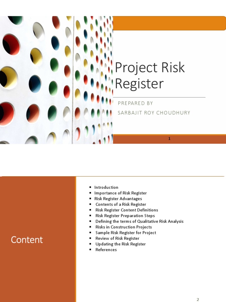 Project Risk Register | PDF | Risk | Risk Management