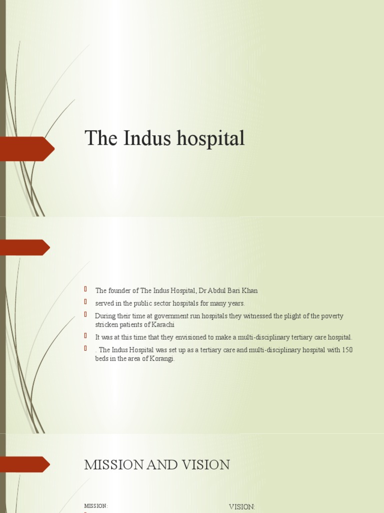 The Indus Hospital | PDF | Electronic Health Record | Health Care