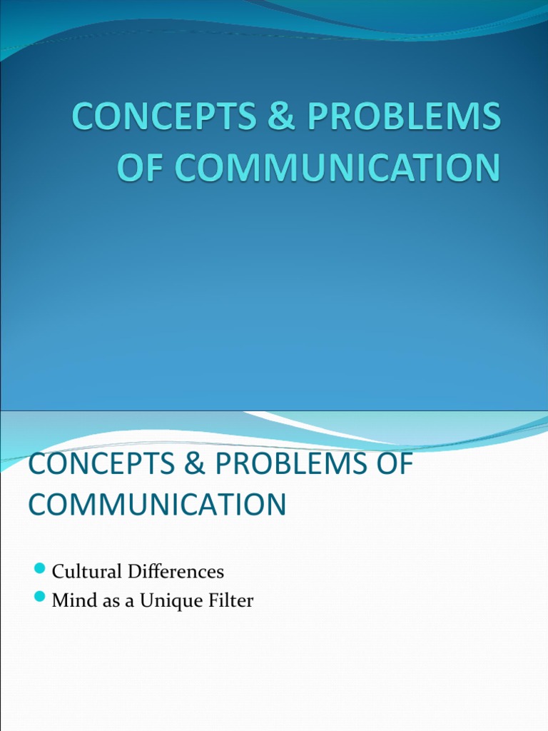 Concepts & Problems of Communication | PDF | Weapons Of Mass ...