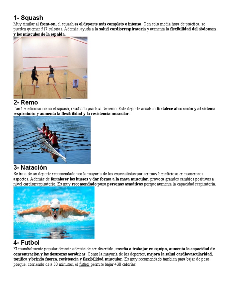 10 Tipos de Deportes | PDF