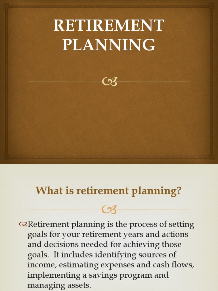 Retirement Planning | PDF | Pension | Retirement