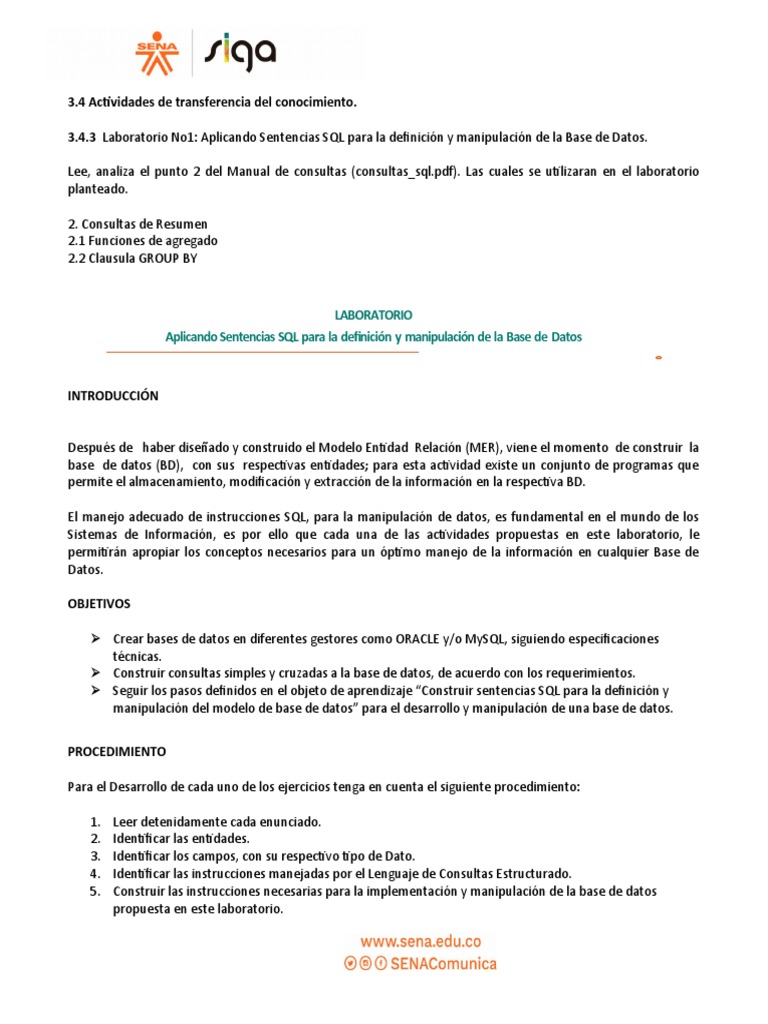 7.ACTIVIDAD 3.4.3 - Guia de Aprendizaje - Base - Datos - Punto | PDF ...