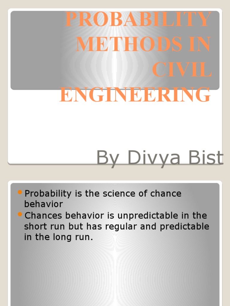 Probability Methods in Civil Engineering | PDF
