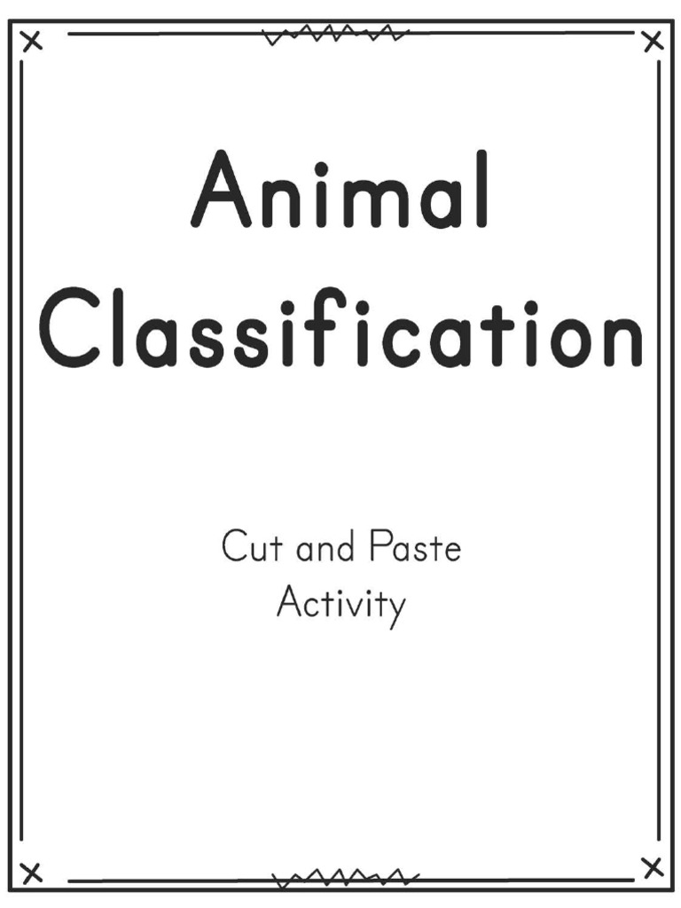Animal Classification Cut and Paste A | PDF