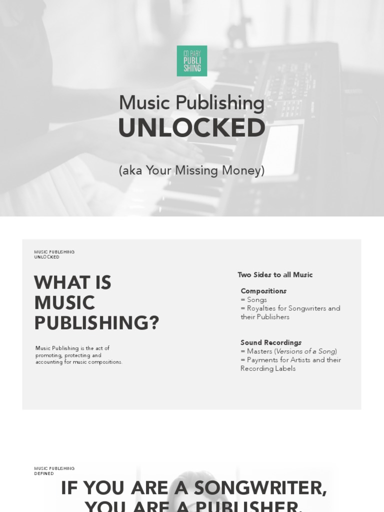 CD Baby PRO - Music Publishing Unlocked 2019 | PDF | Royalty Payment ...