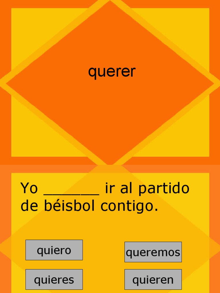 Ejercicios del verbo "querer" | PDF