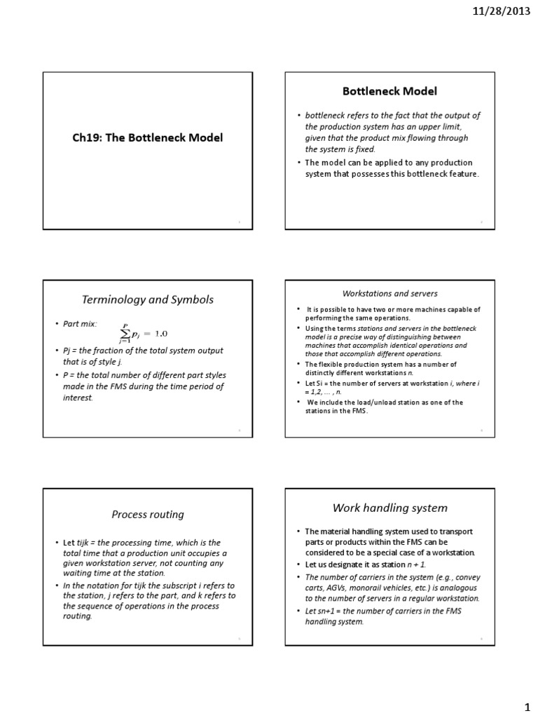 Bottleneck Model: Terminology and Symbols | PDF | Workload | Frequency ...