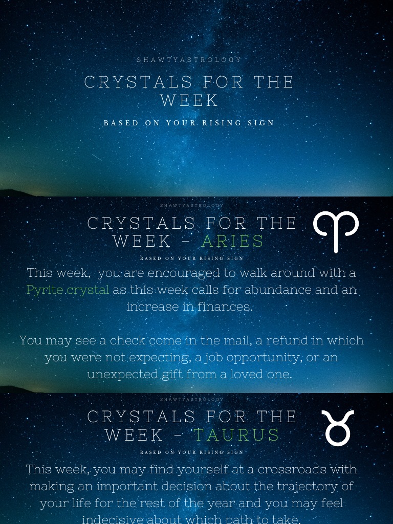 Crystals For The Week | PDF | Human Nature | Psychological Concepts