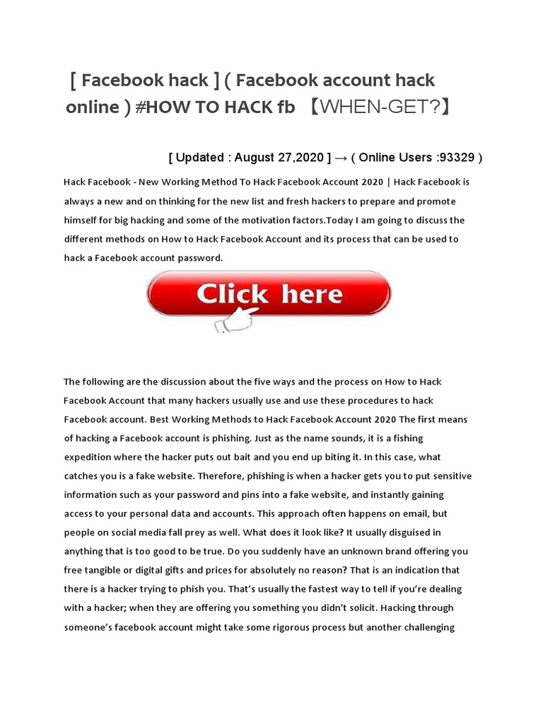 (Facebook hack) (Facebook account hack online) #HOW TO HACK fb 【WHEN ...