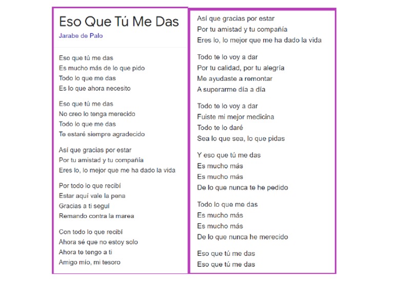 Eso Que Tú Me Das | PDF