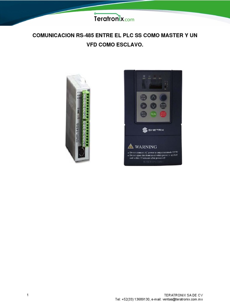 Modbus para Control de Variadores Simetrix 1 | PDF | Tecnologías de la ...