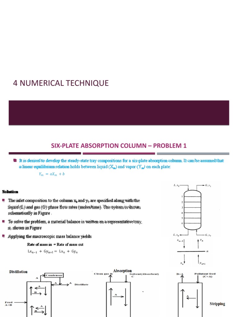 Absorption Column, Numerical Method, Stirred Tank (Open Top Wala) | PDF ...