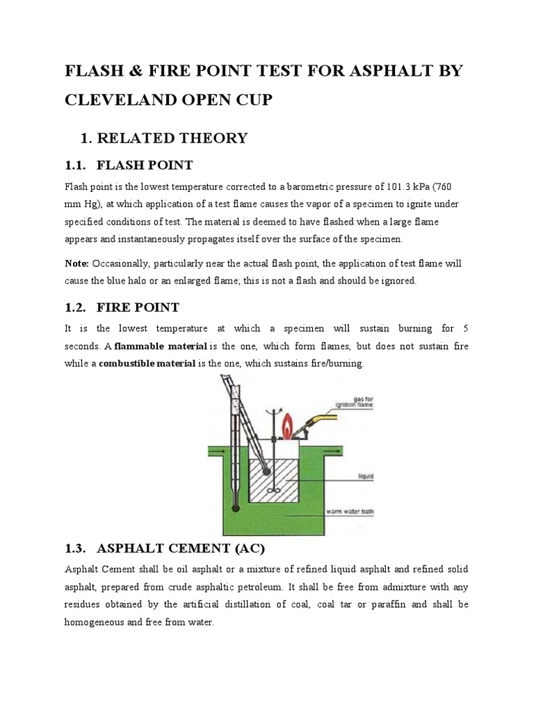 Flash Point of Bitumen Sample | PDF | Asphalt | Fires