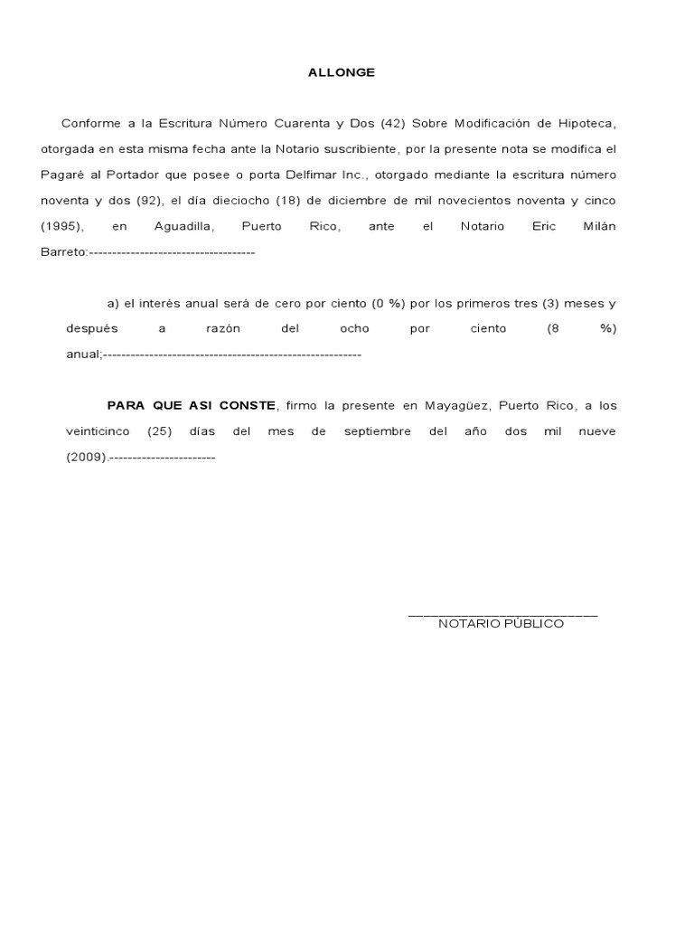 Modelo Allonge | PDF