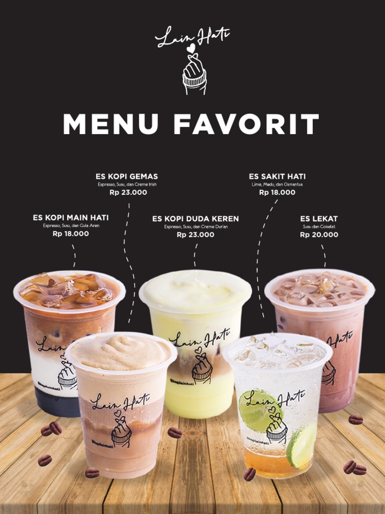 Menu Kopi Lain Hati Custom 60x80 | PDF