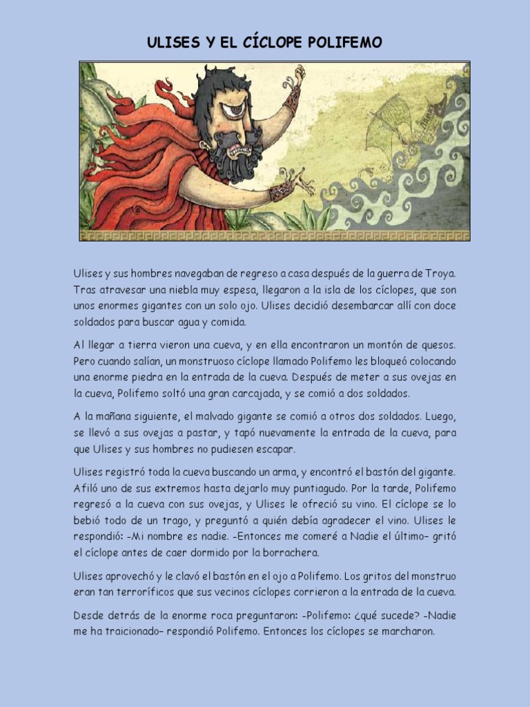 Ulises y Polifemo | PDF | Odiseo