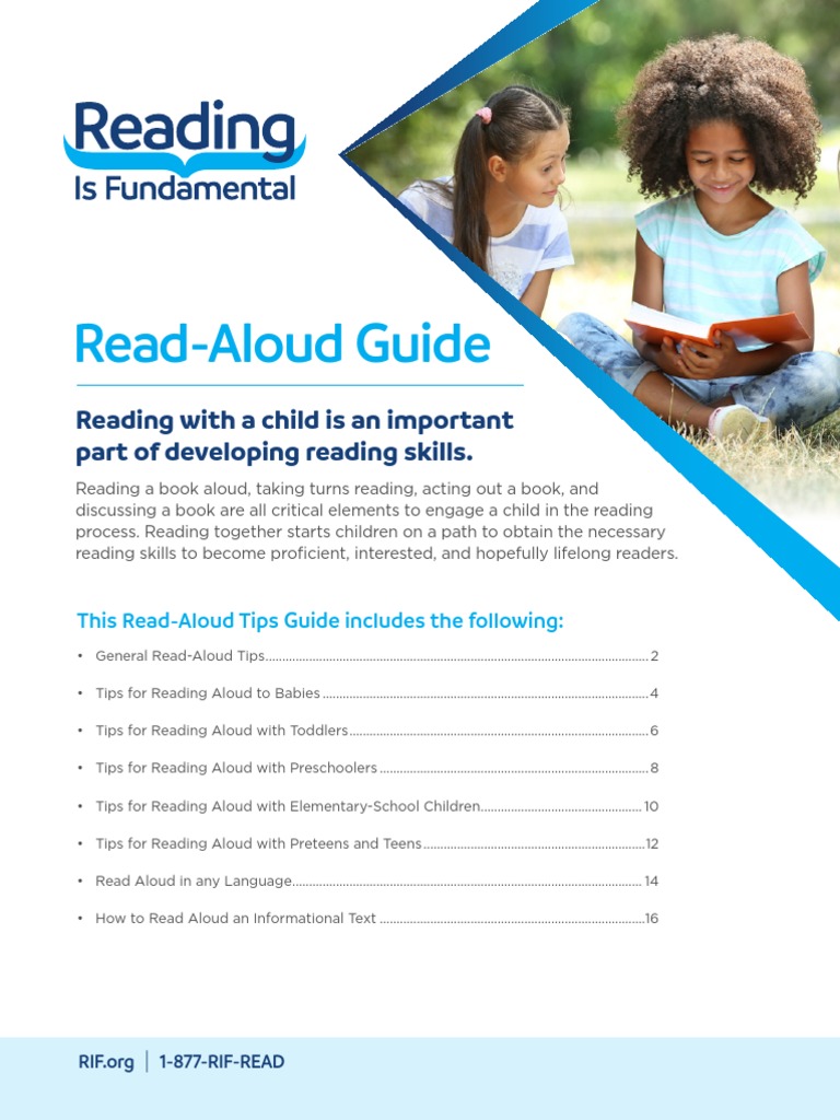 Rif Read Aloud Tips Guide | PDF | Books | Vocabulary