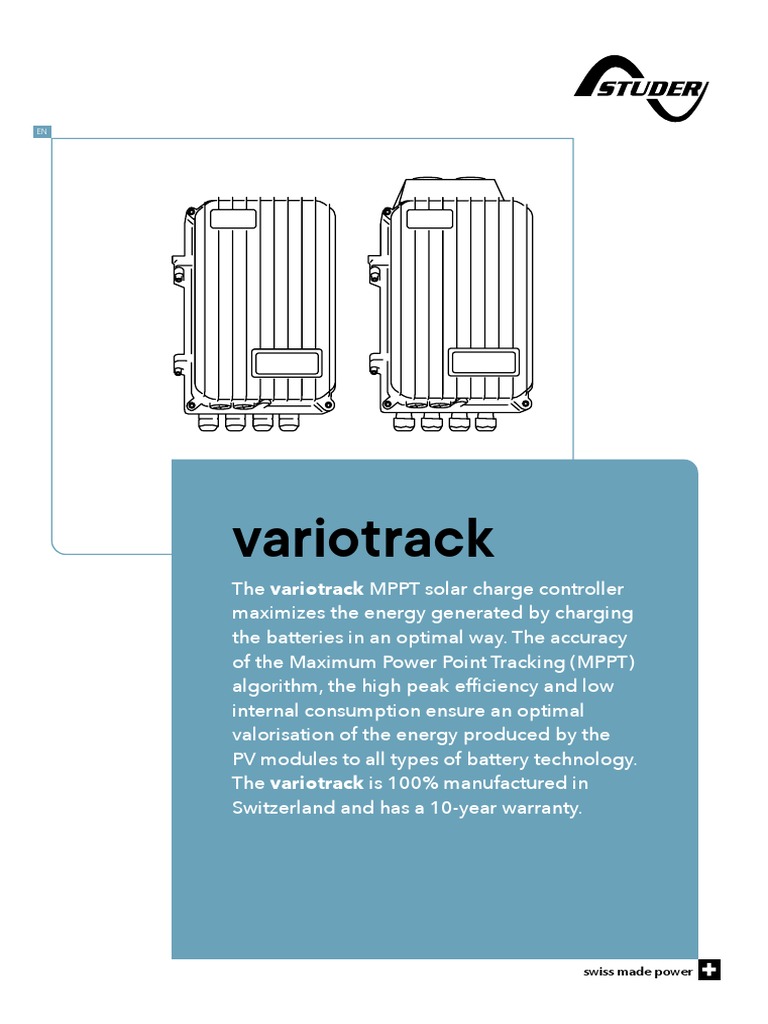 Brochure Studer Variotrack | PDF | Electric Power | Manufactured Goods