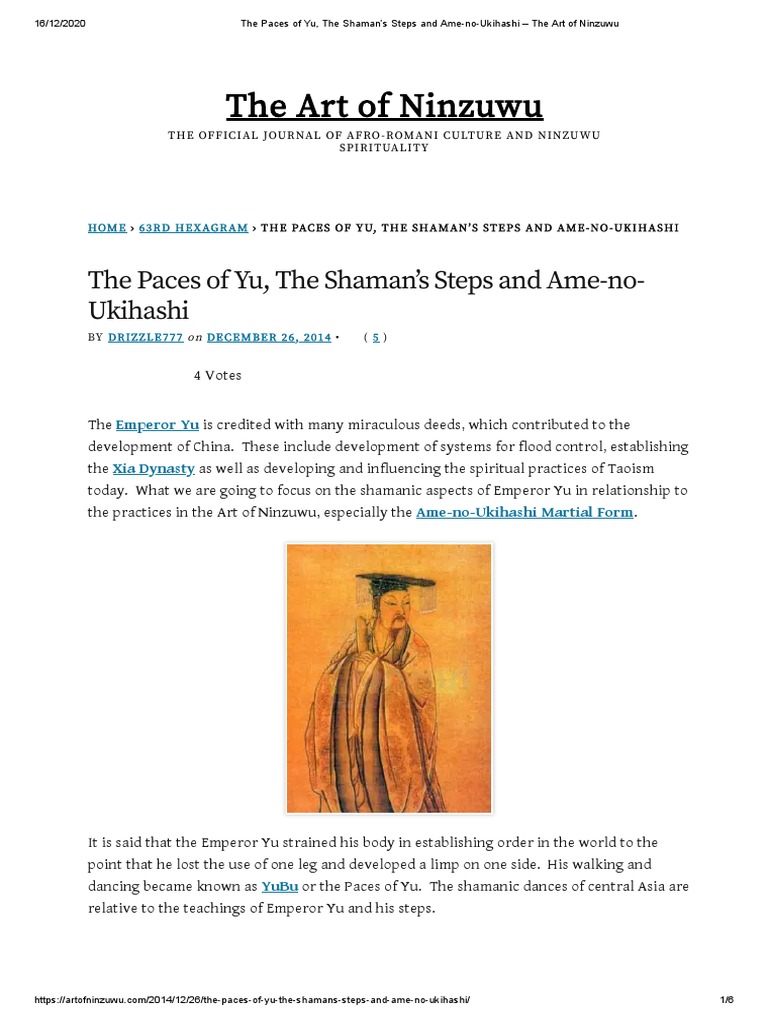 The Paces of Yu, The Shaman's Steps and Ame-no-Ukihashi - The Art of ...