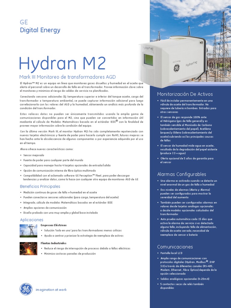 Hydran m2 Gea-12934-Es - 150727 - r001 - A4hr | PDF | Transformador ...