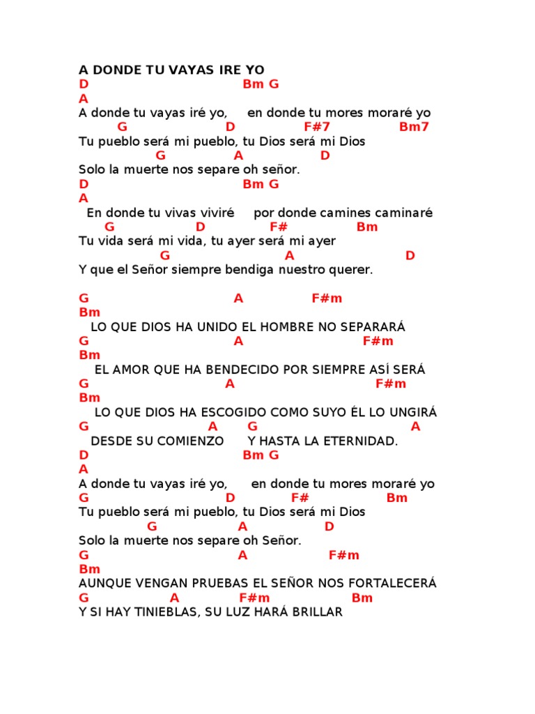 A Donde Tu Vayas Ire Yo | PDF