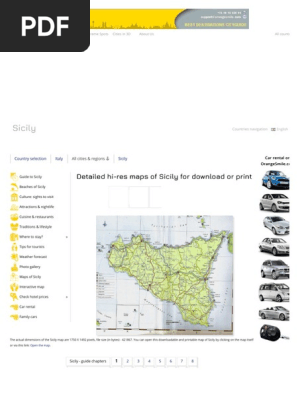 Detailed Map Of Sicily Mapsofnet