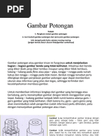Jenis-jenis Potongan Gambar Teknik | PDF