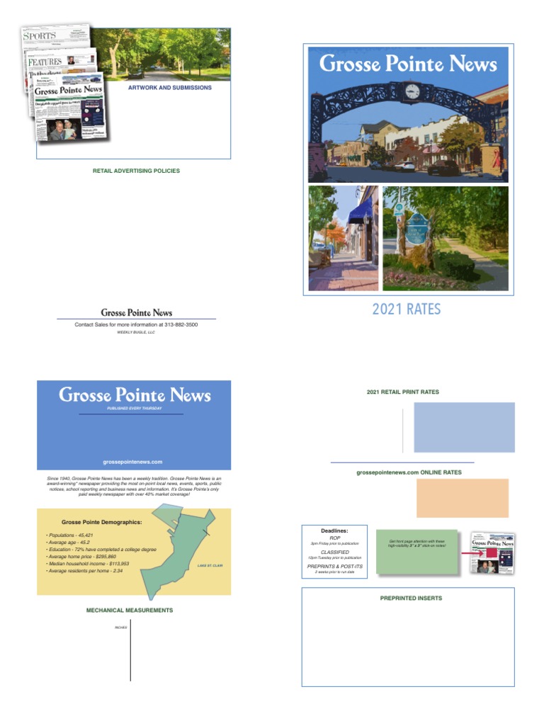 2021 Grosse Pointe News Rate Card | PDF | Communication Design | Mass Media 2021 Grosse Pointe News Rate Card | PDF | Communication Design | Mass Media