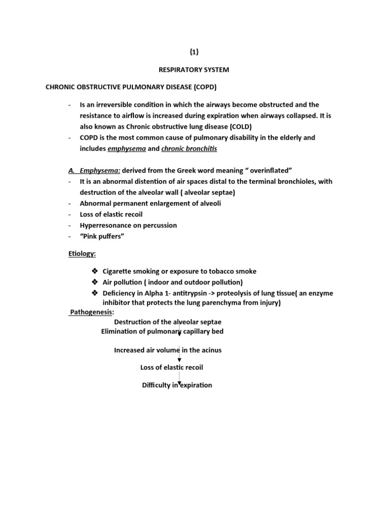 COPD and Respiratory Diseases Overview | PDF | Chronic Obstructive ...