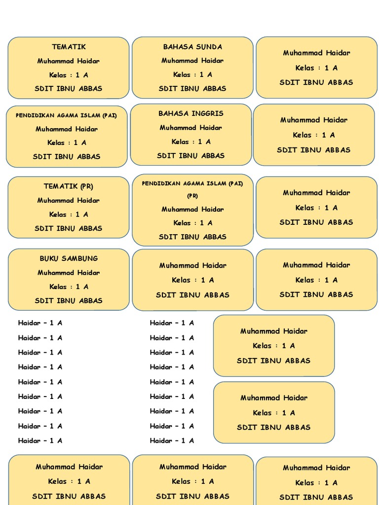 Tulisan Arab Nama Haidar | PDF