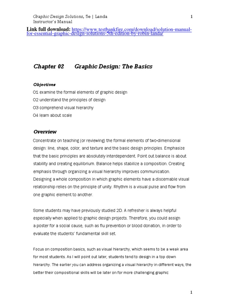 Solution Manual For Essential Graphic Design Solutions 5th Edition by ...