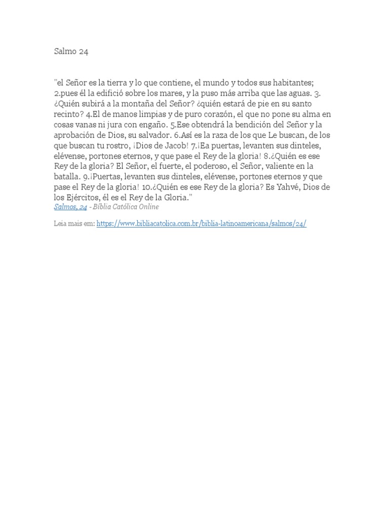 Salmo 24 | PDF