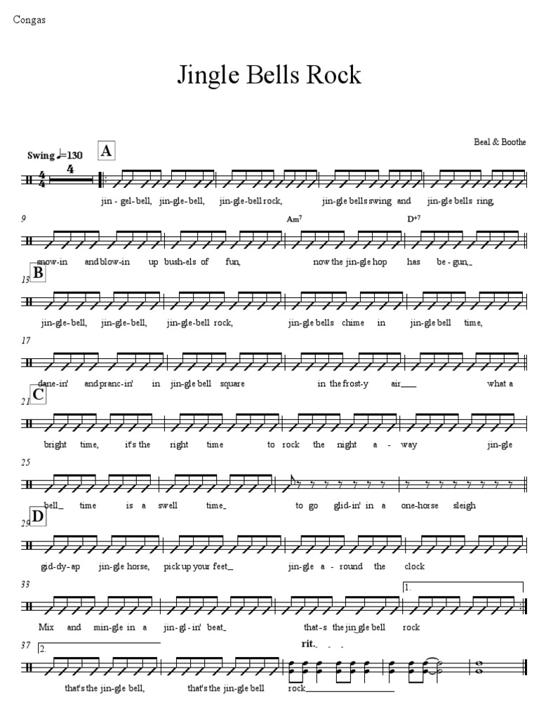 Jingle Bells Rock: Swing Q 130 | PDF