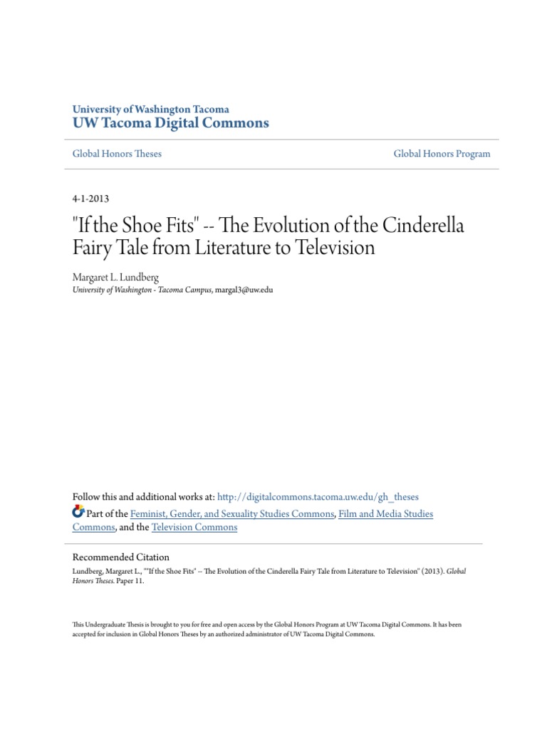 If The Shoe Fits - The Evolution of The | PDF | Cinderella | Fairy Tales