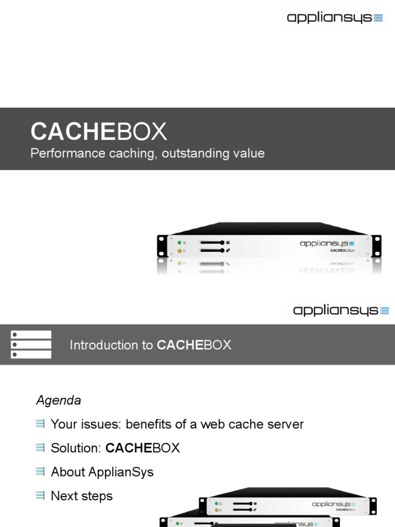 Cachebox: Performance Caching, Outstanding Value | PDF | Cache ...