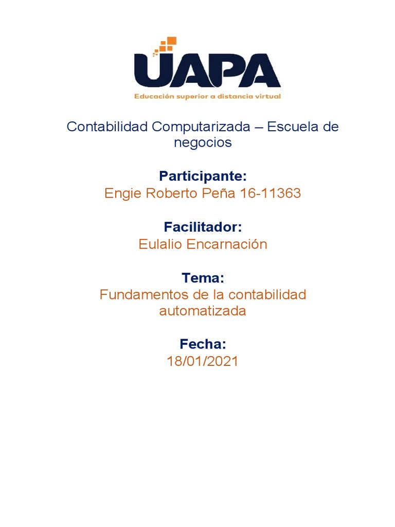 Contabilidad Computarizada - Tarea 1 | PDF | Contabilidad | Software