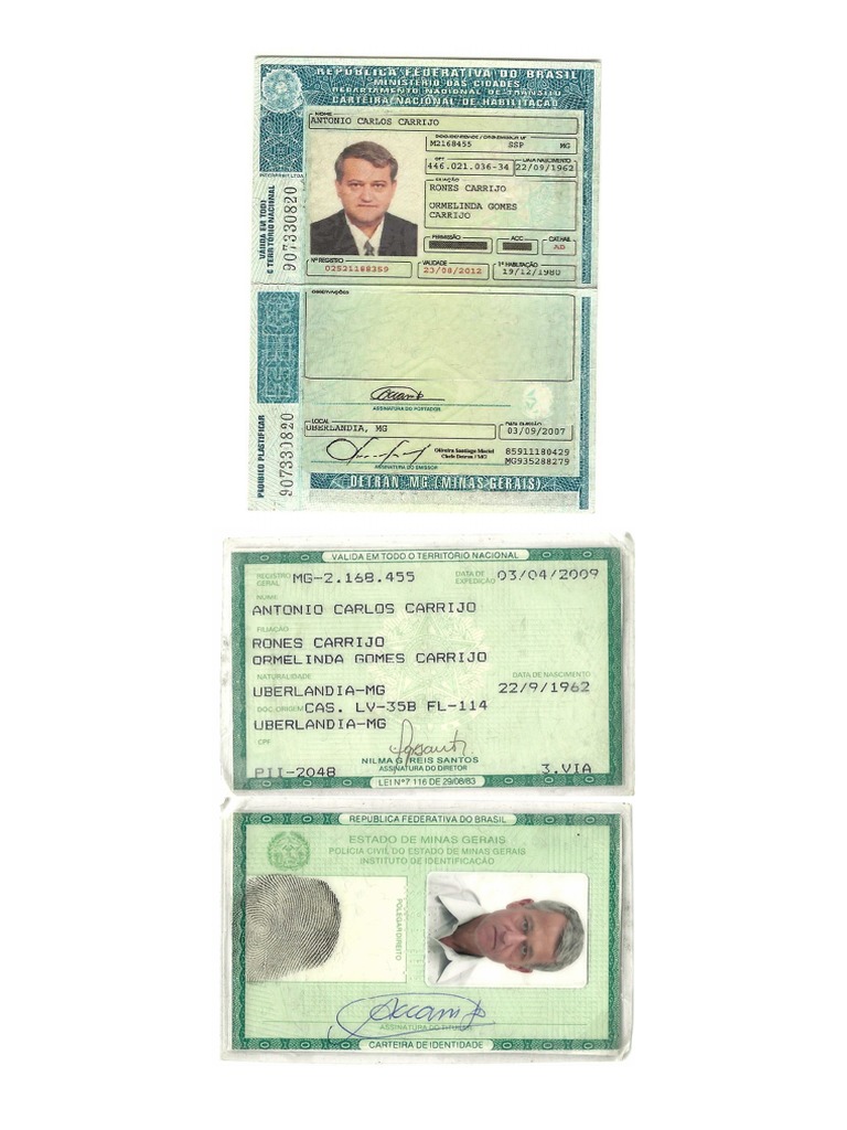 ANTONIO RG e CNH | PDF