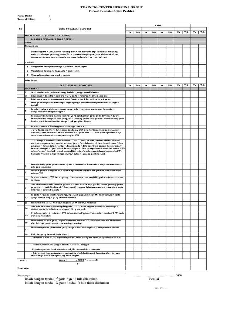 Prosedur CTG untuk Kesejahteraan Janin | PDF | Sains & Matematika