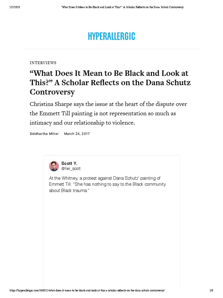 "What Does It Mean To Be Black and Look at This - " A Scholar Reflects ...